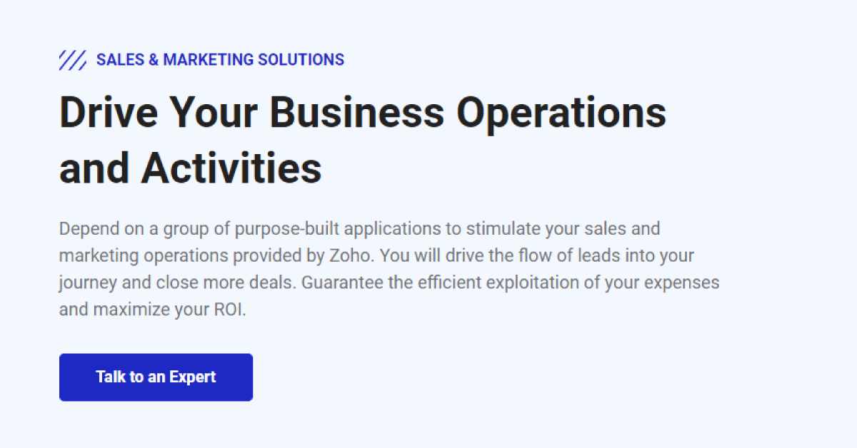 Leverage Sales and Marketing Apps with Zoho KSA │ Alnafitha IT